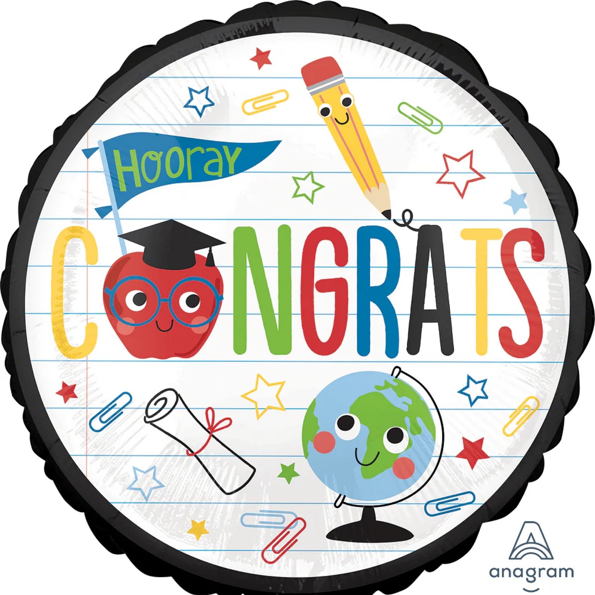 Hooray Congrats School Graduation 18″ Balloon | Party Balloons