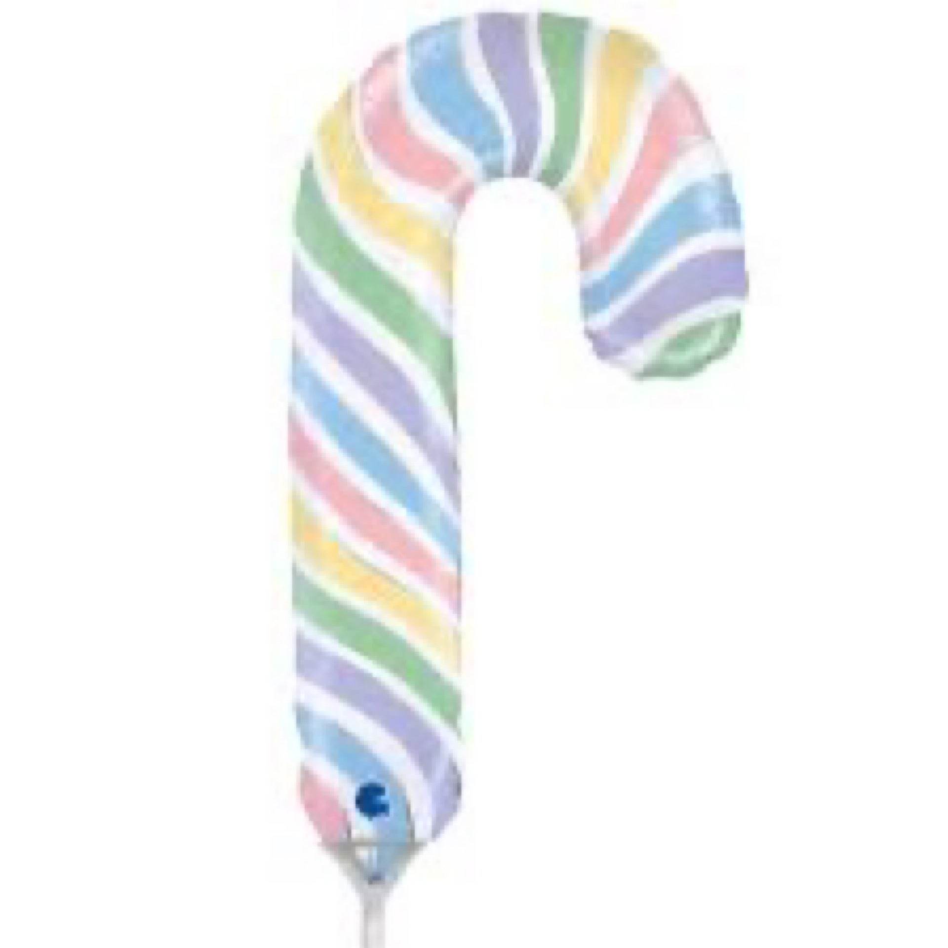 Inflated Pastel Candy Cane Mini Air Filled Balloon On Stick Comes ...