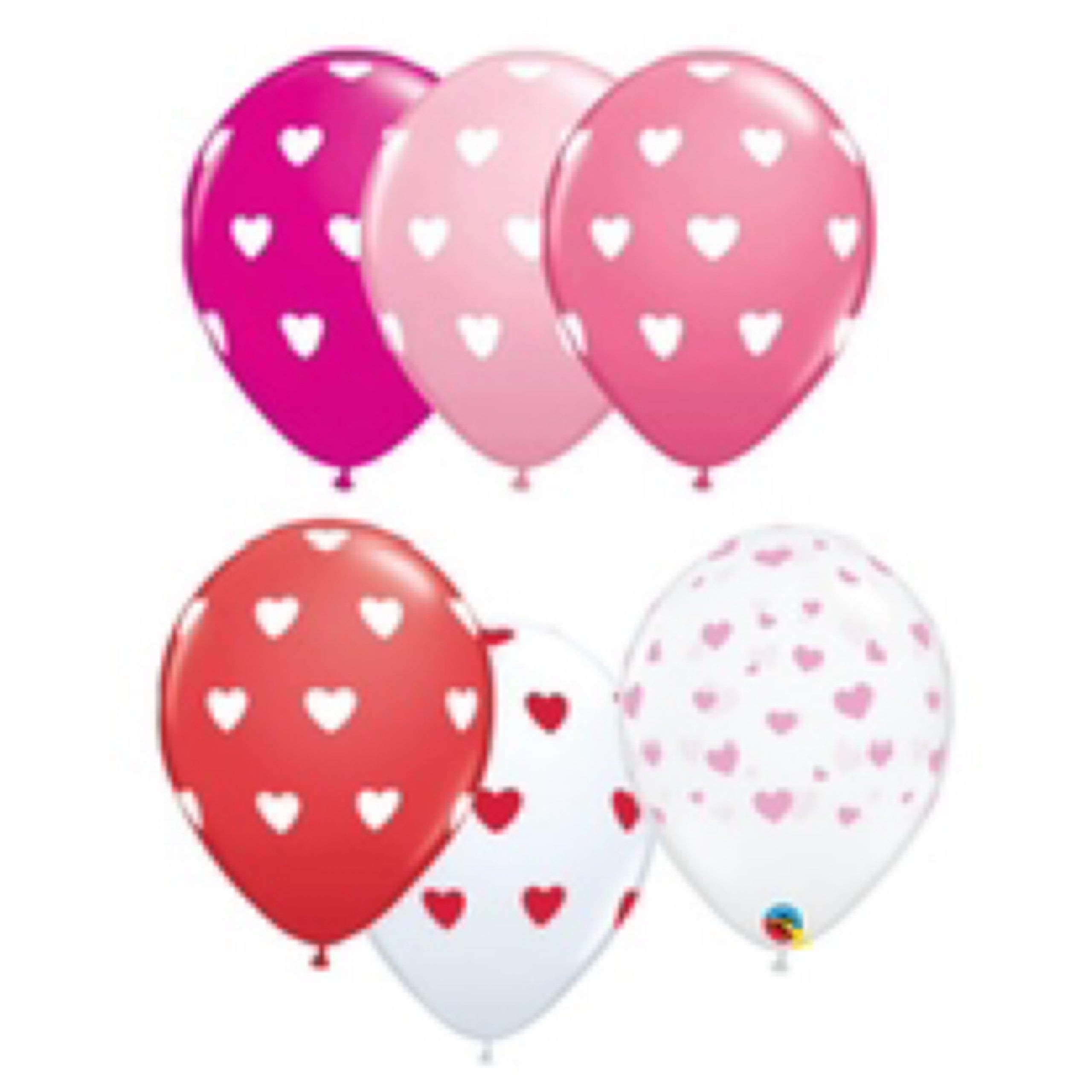 11” Heart print latex balloon Helium-filled | Party Balloons